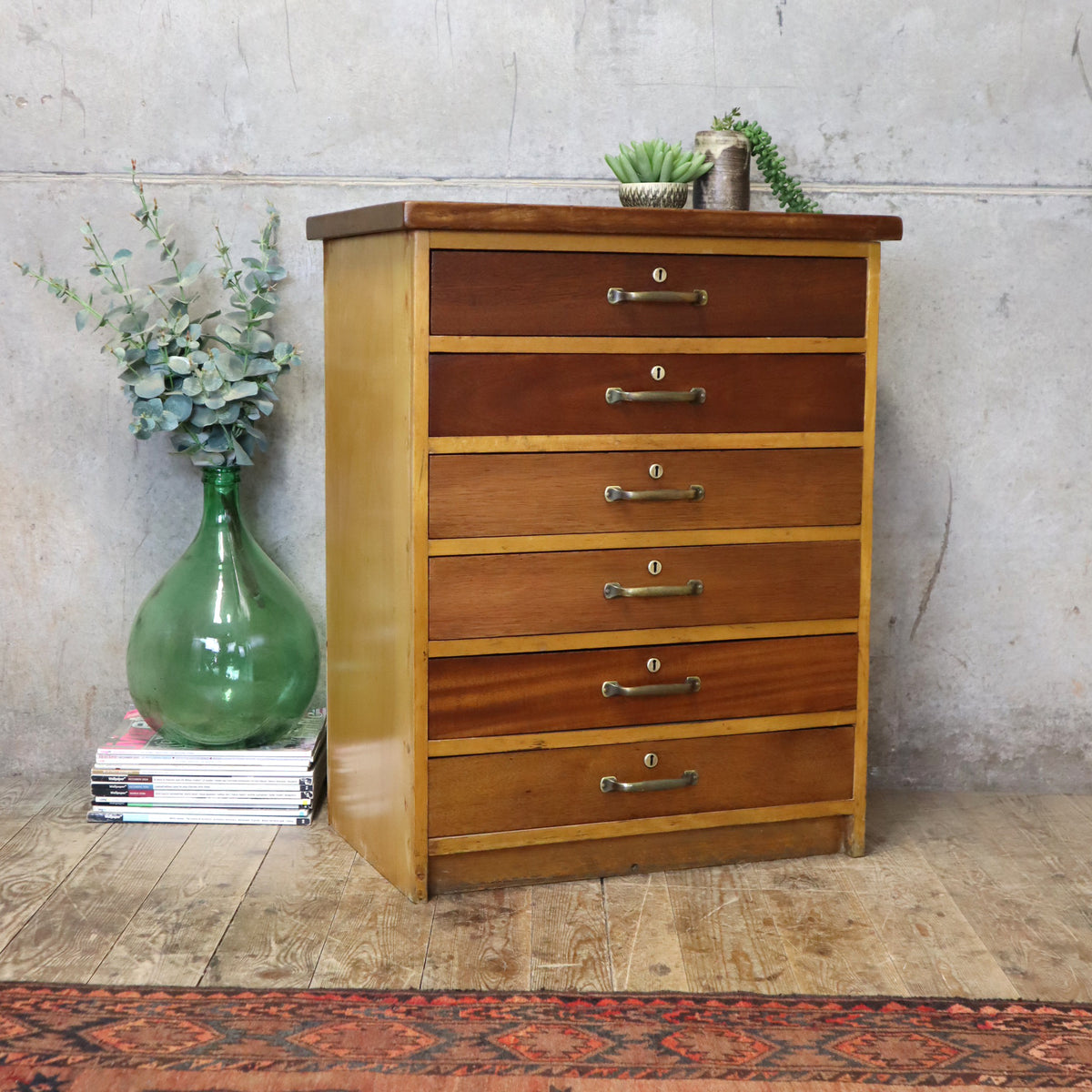 Vintage School Laboratory Drawers - 2805d – Mustard Vintage