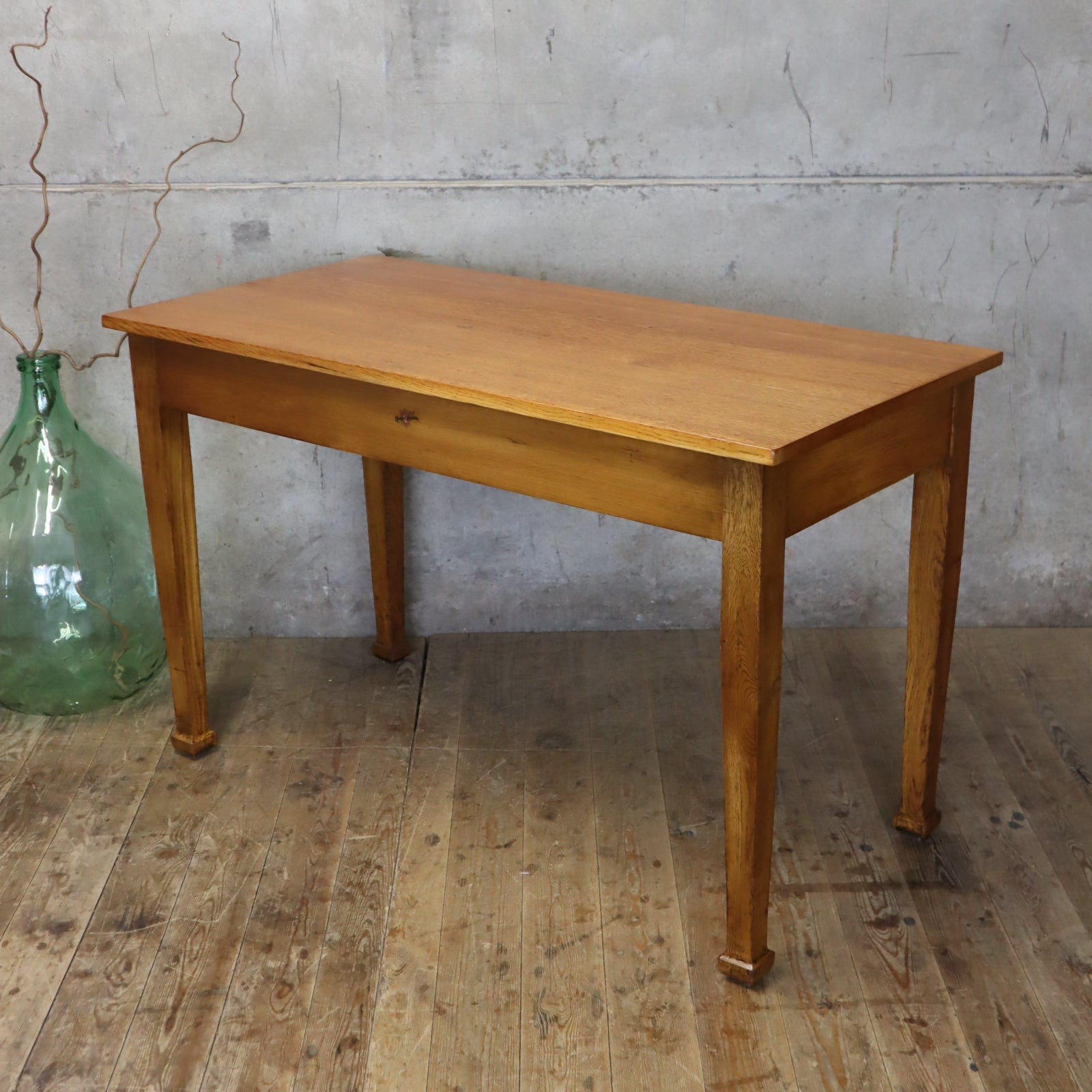 Vintage Rustic Oak Library Desk / Table - 0303c – Mustard Vintage