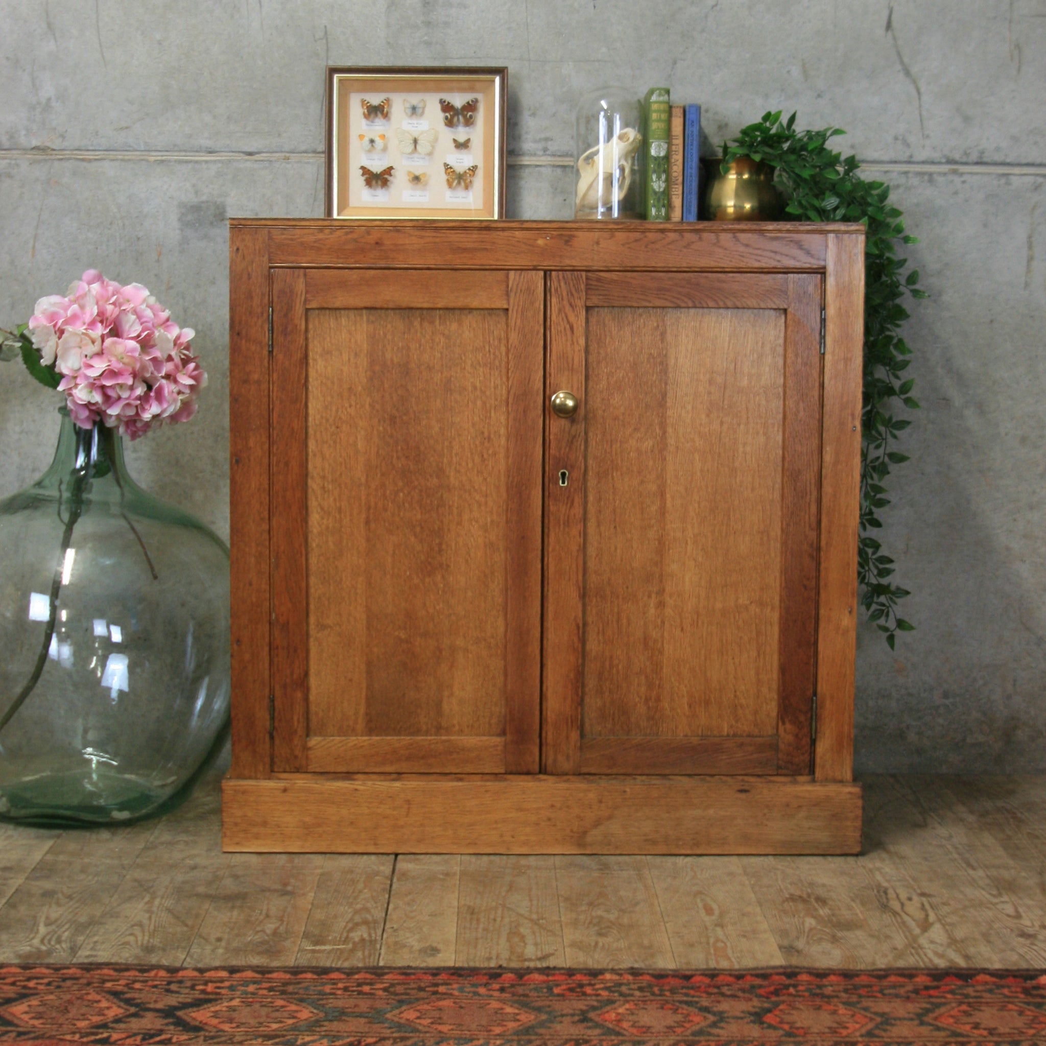 Rustic Oak Storage Cupboard – Mustard Vintage