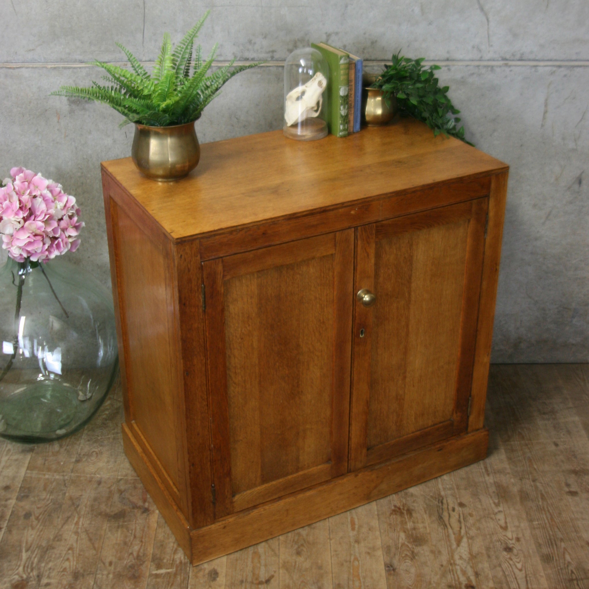 Rustic Oak Storage Cupboard – Mustard Vintage