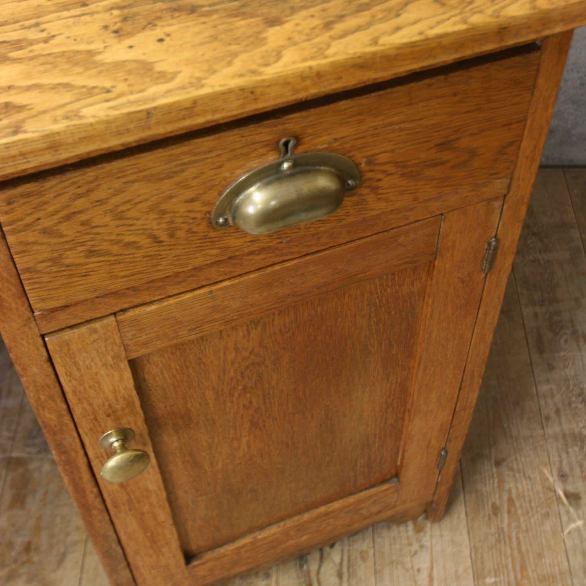 Small Vintage Rustic Oak Desk - 1505e – Mustard Vintage