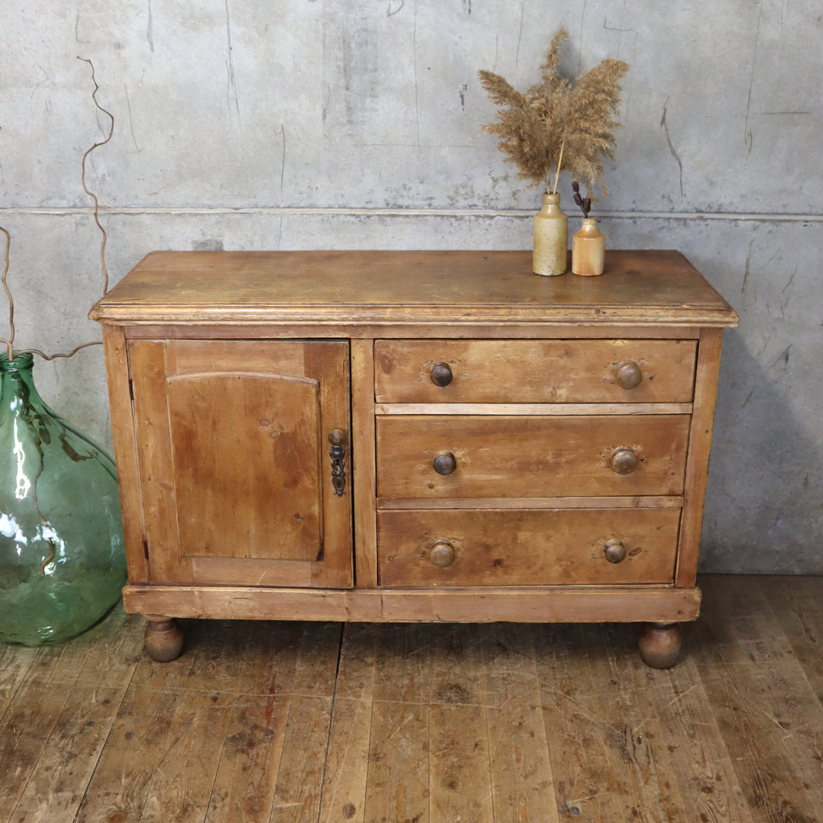 Victorian Rustic Pine Sideboard - 1202b – Mustard Vintage