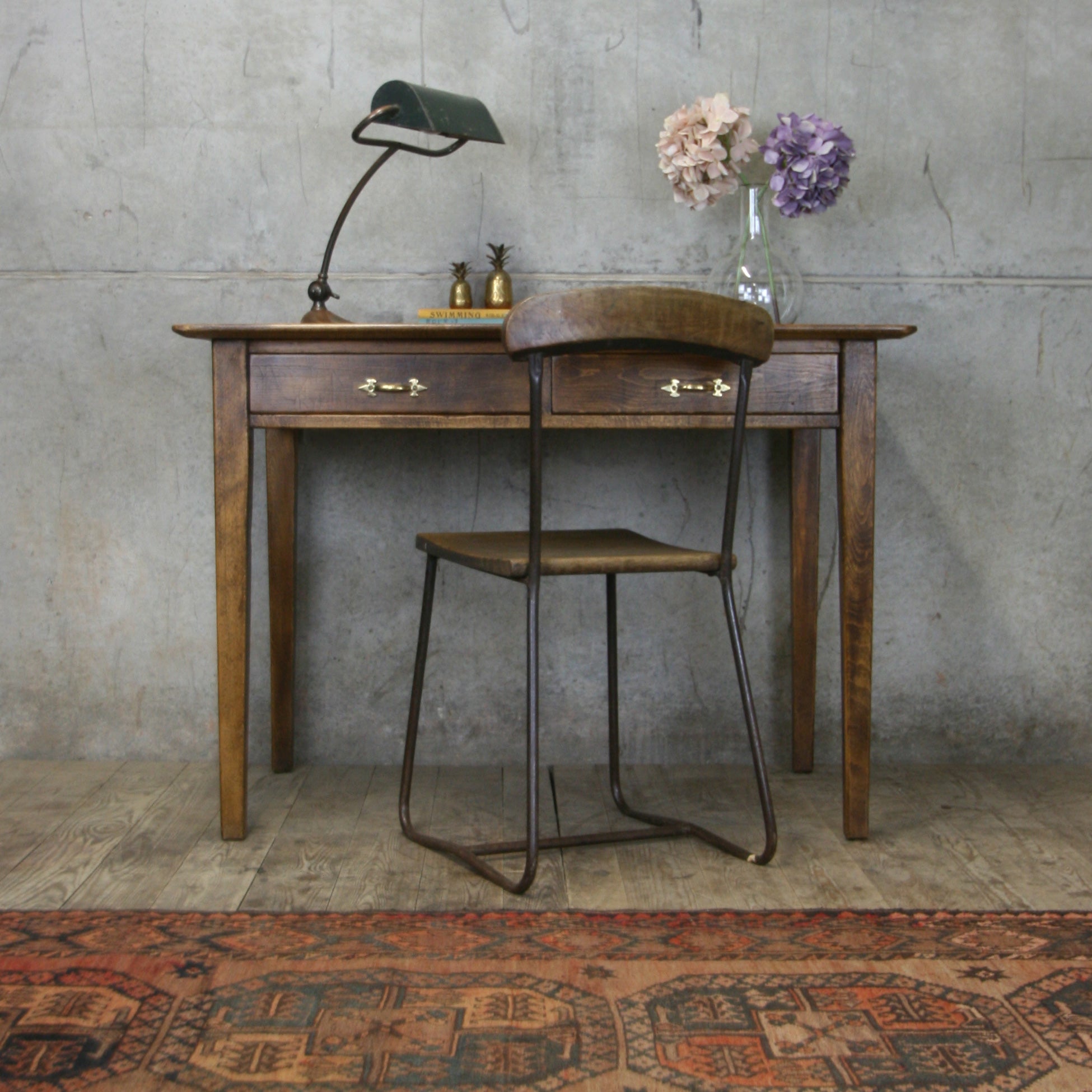 Vintage Rustic School Desk – Mustard Vintage