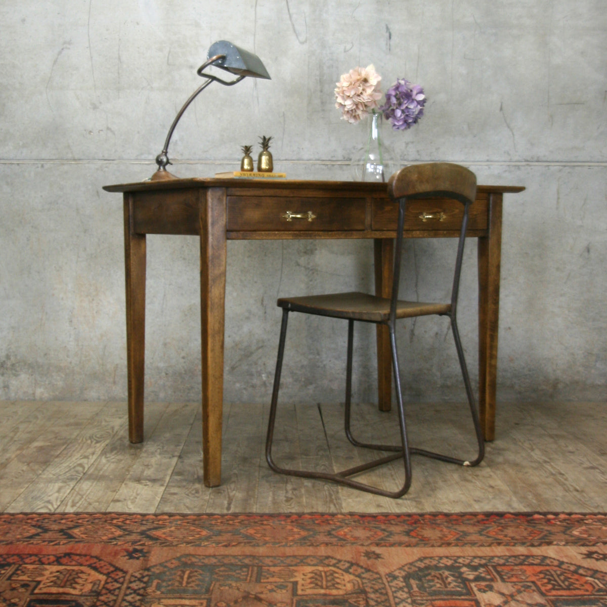 Vintage Rustic School Desk – Mustard Vintage