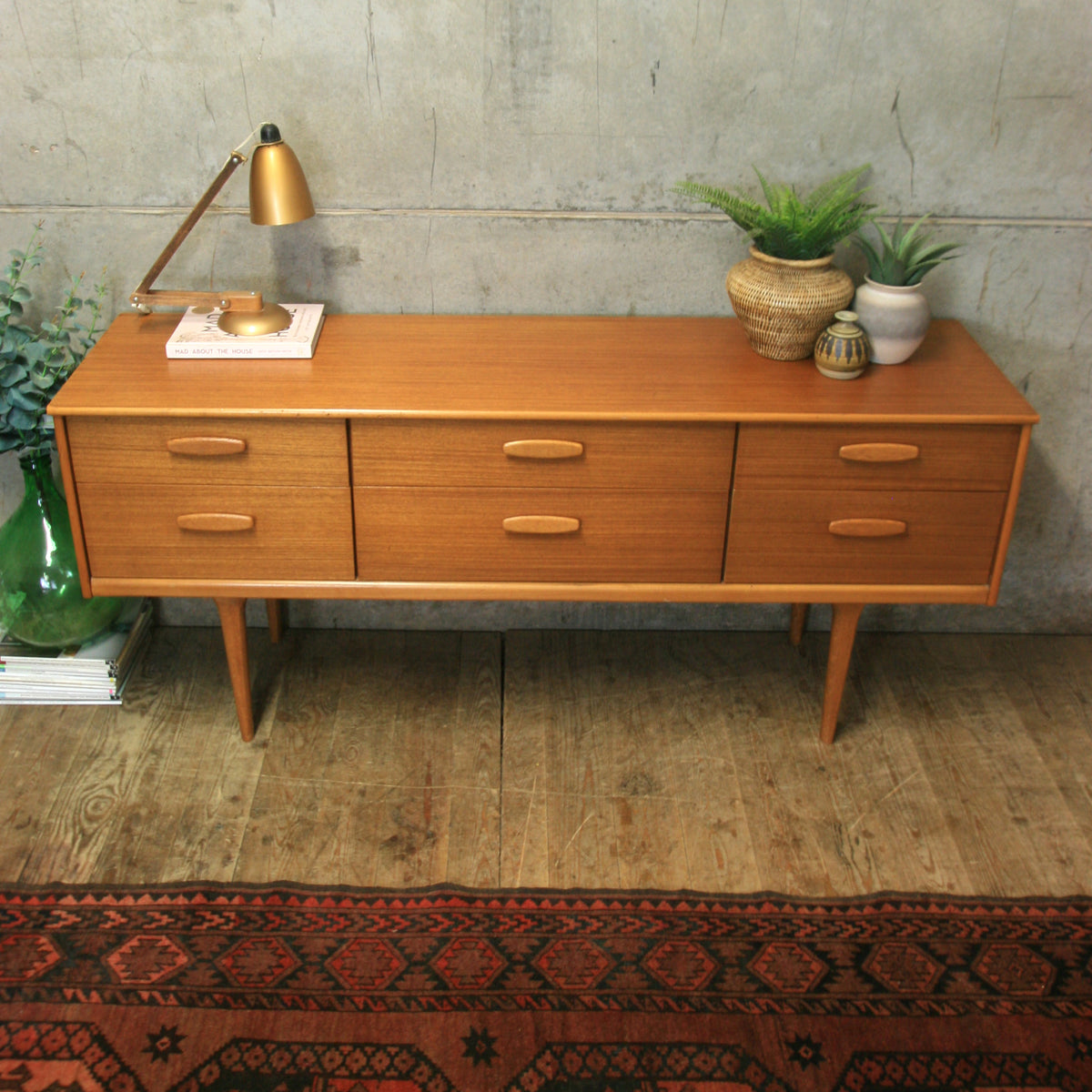 Teak Sideboard / Chest of Drawers – 0609e – Mustard Vintage