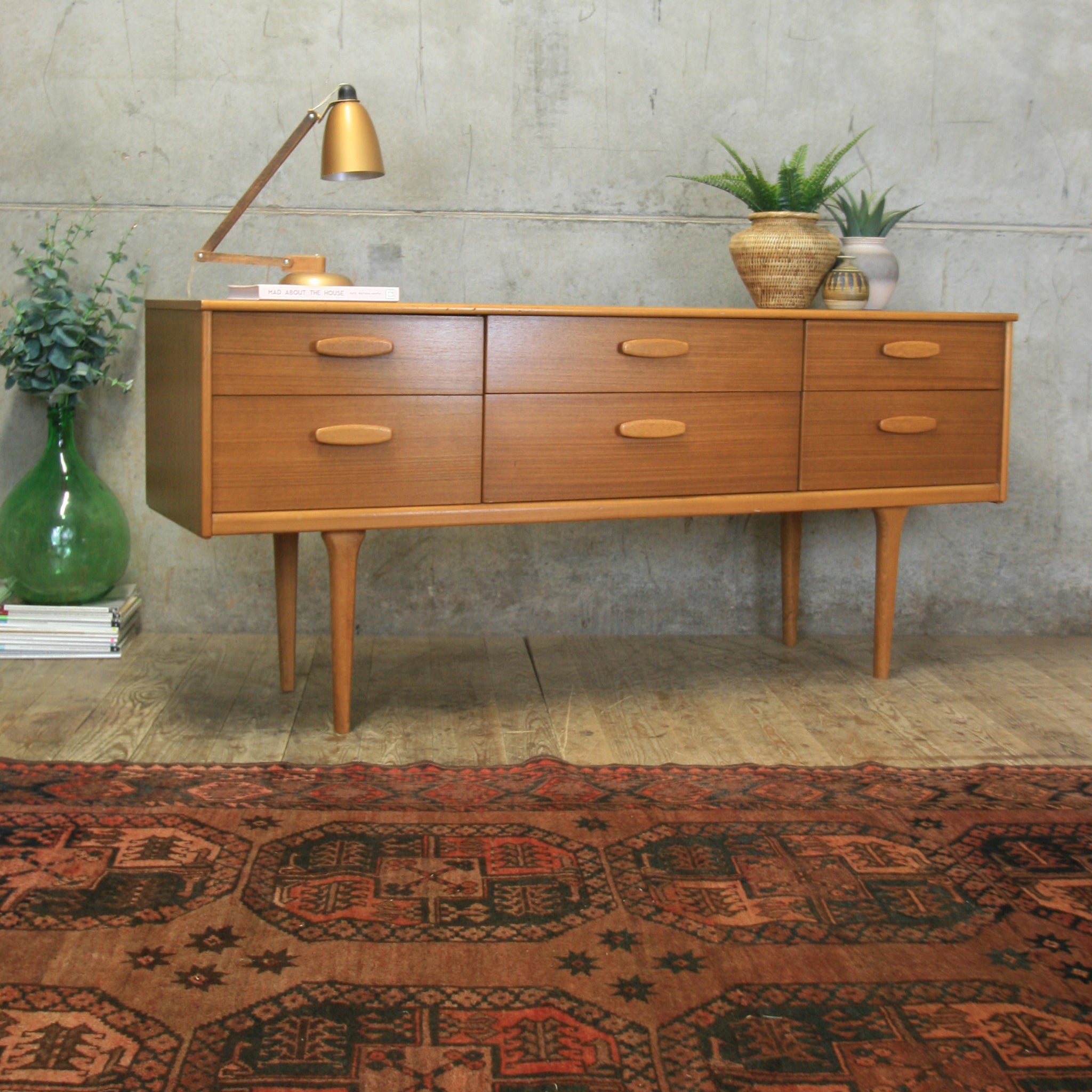 Teak Sideboard / Chest of Drawers – 0609e – Mustard Vintage