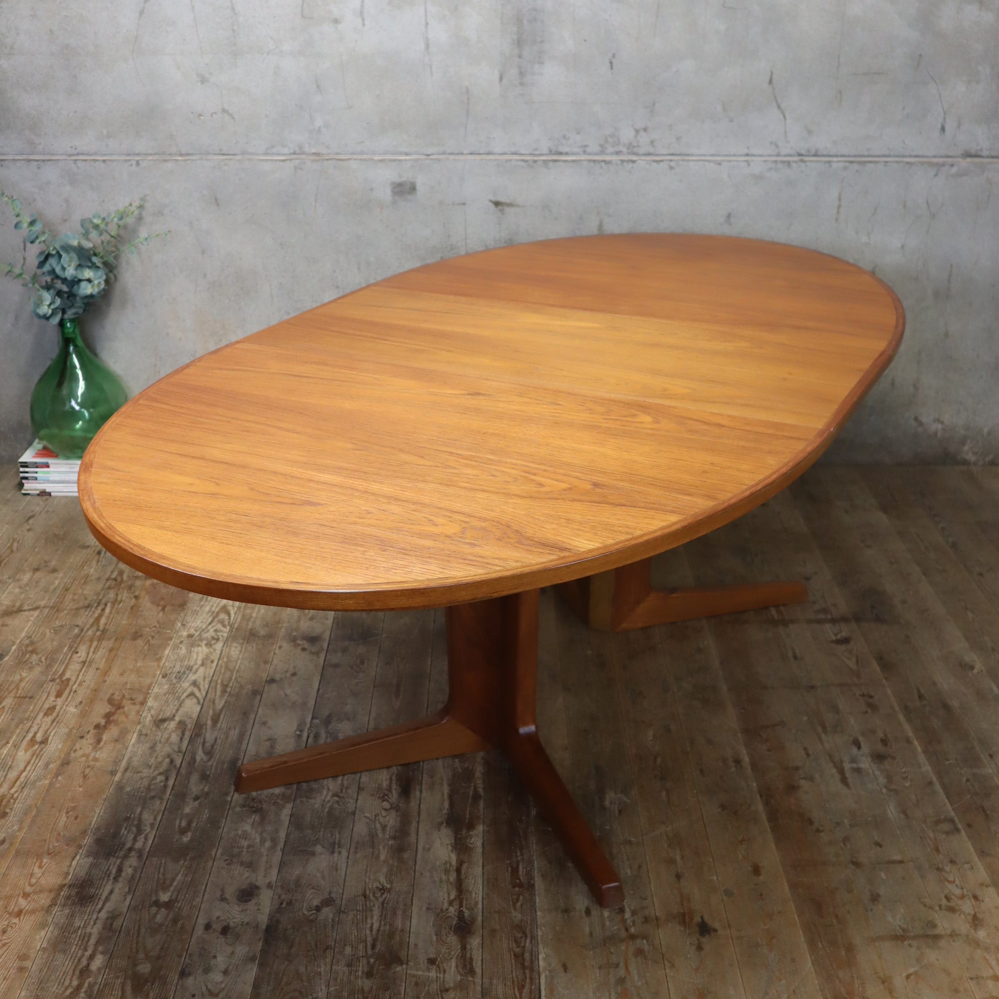 Bernhard Pedersen Oval Danish Teak Extending Dining Table - 0701f ...