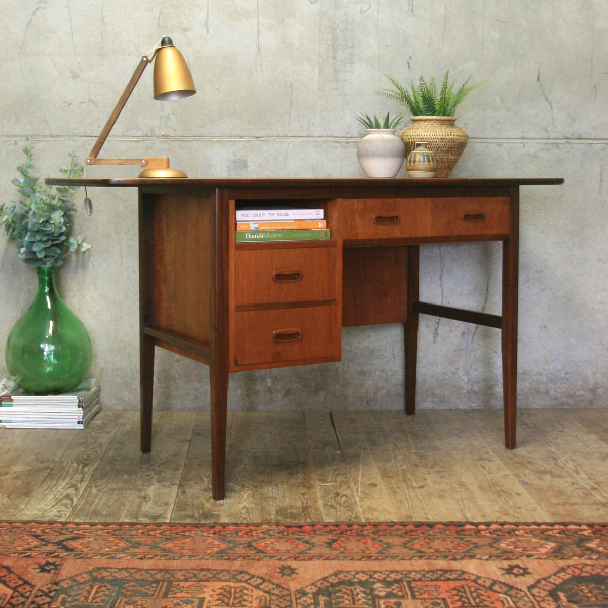 Mid Century Teak Extending Desk - 1004a – Mustard Vintage