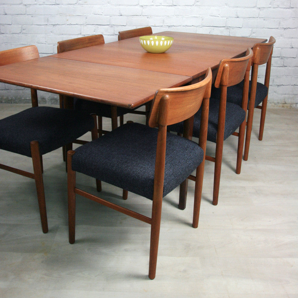 Younger Mid Century Extending Draw Leaf Dining Table – Mustard Vintage